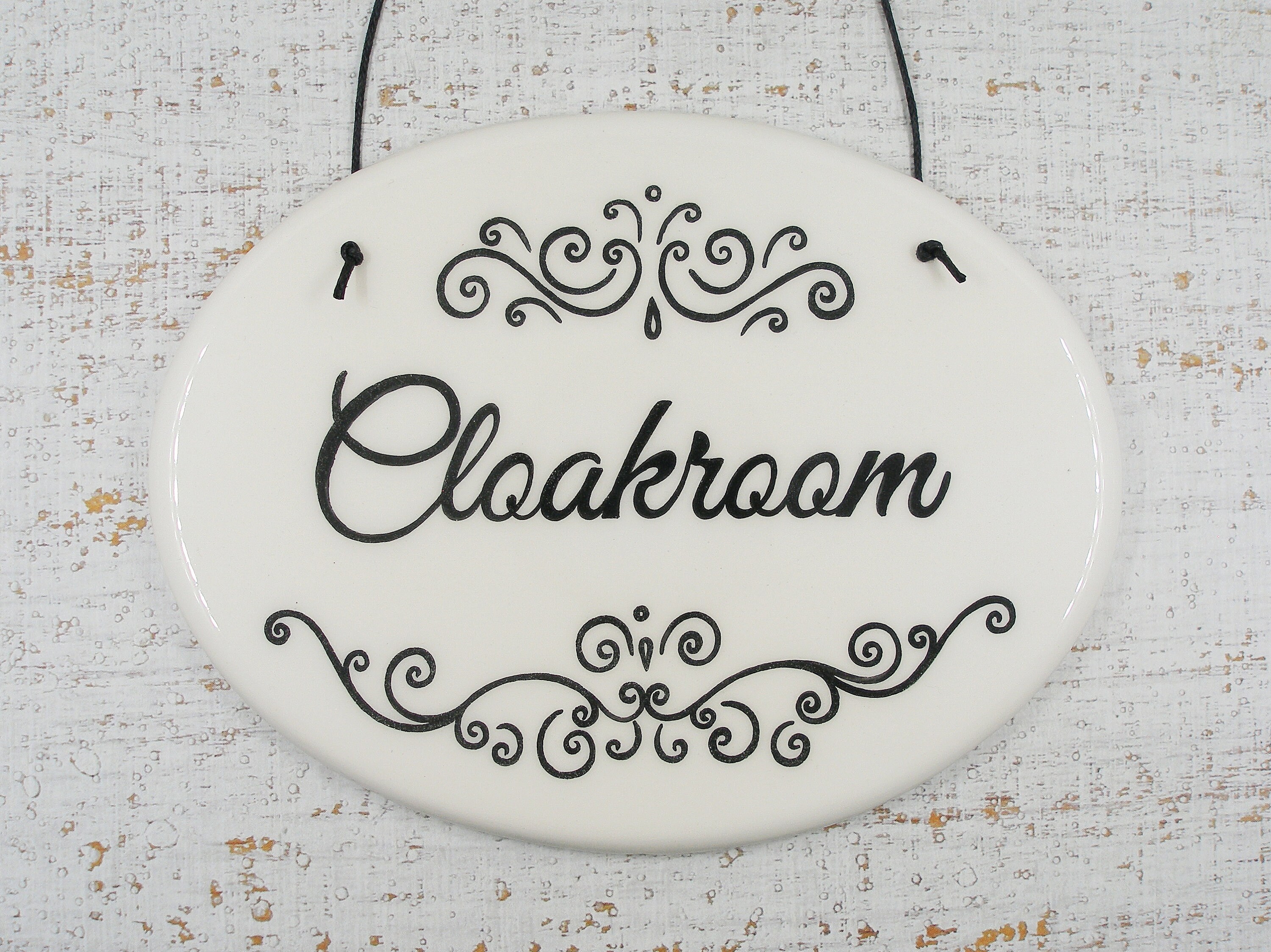 Cloakroom Sign, Dressing Room Sign, Closet Sign, Wardrobe Sign, Ceramic ...