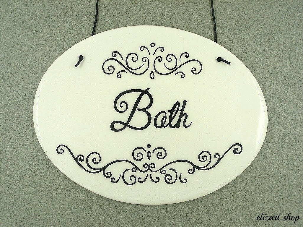 Bath sign bathroom sign toilet sign WC sign restroom sign | Etsy