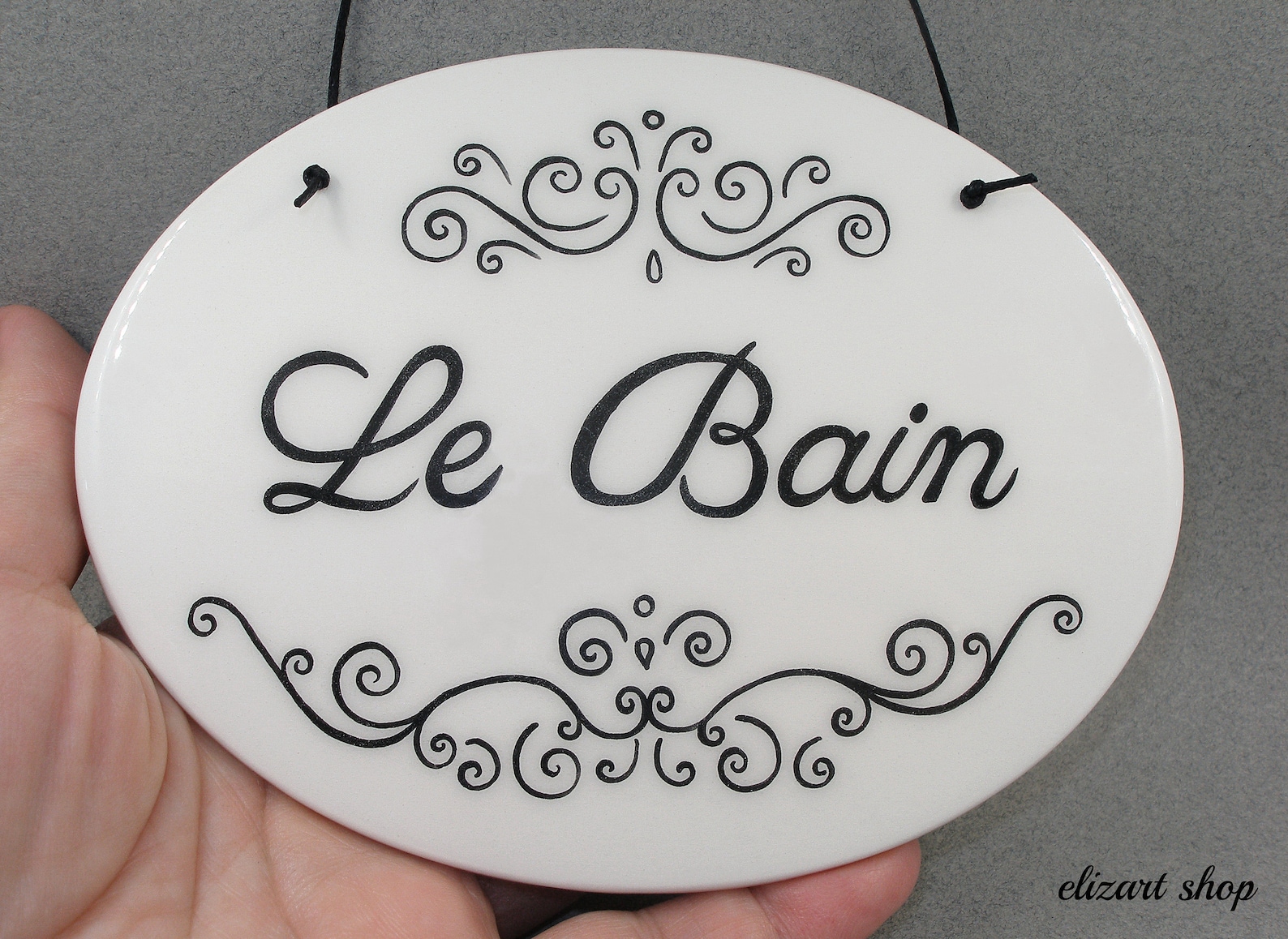 Le Bain Sign, French Bathroom Sign, Salle De Bain, La Toilette Sign ...