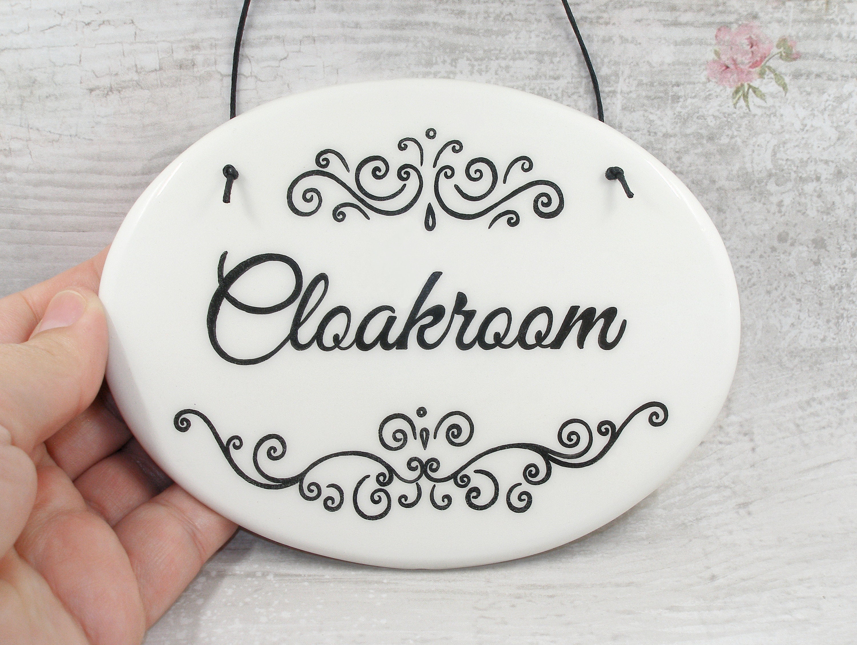 Cloakroom Sign, Dressing Room Sign, Closet Sign, Wardrobe Sign, Ceramic ...