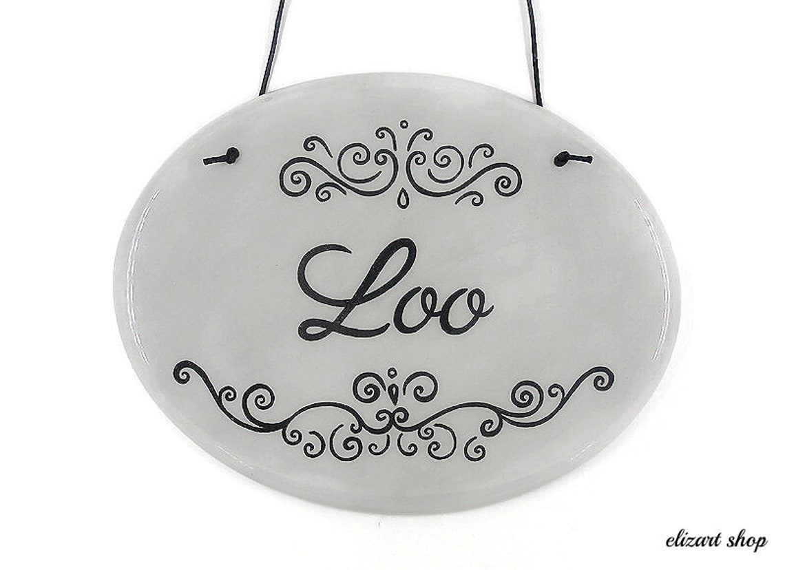 Loo Sign Toilet Sign Bathroom Sign Hanging Bath Sign | Etsy