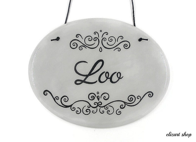 Loo Sign Toilet Sign Bathroom Sign Hanging Bath Sign | Etsy