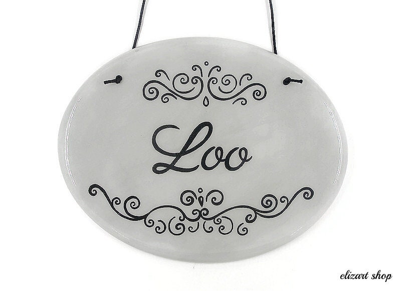 Loo Sign Toilet Sign Bathroom Sign Hanging Bath Sign | Etsy