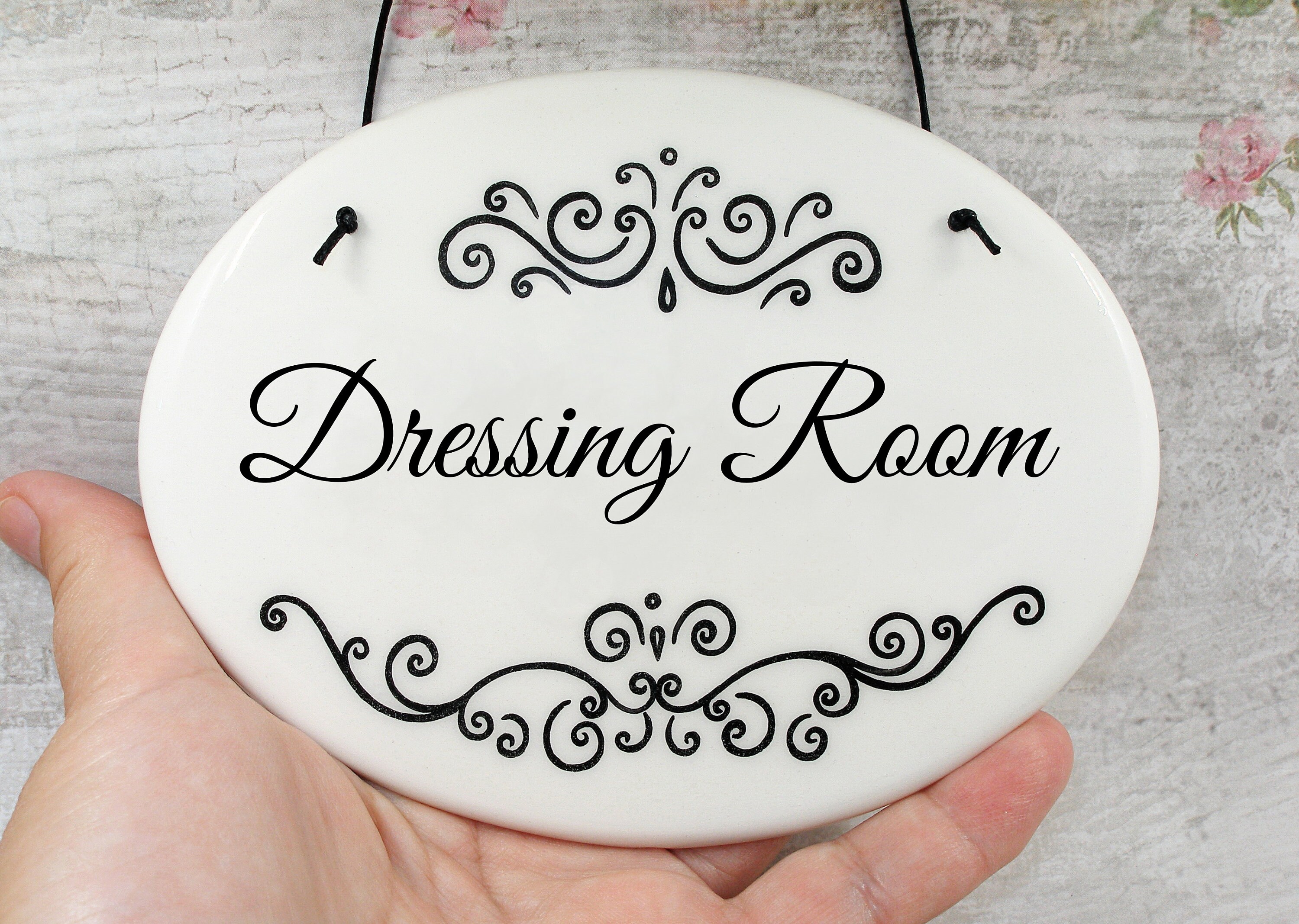 Cloakroom Sign, Dressing Room Sign, Closet Sign, Wardrobe Sign, Ceramic ...