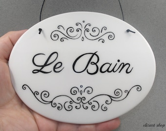 Salle De Bain Sign - Etsy