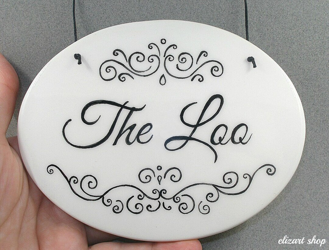 The Loo Sign, Toilet Sign, Bath Door Sign, Bathroom Sign, WC Sign ...