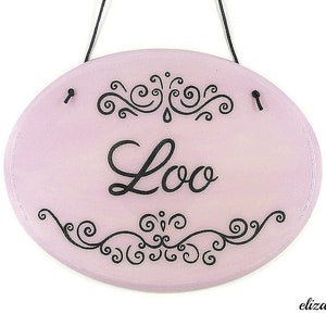 Loo Sign Toilet Sign Bathroom Sign Hanging Bath Sign | Etsy