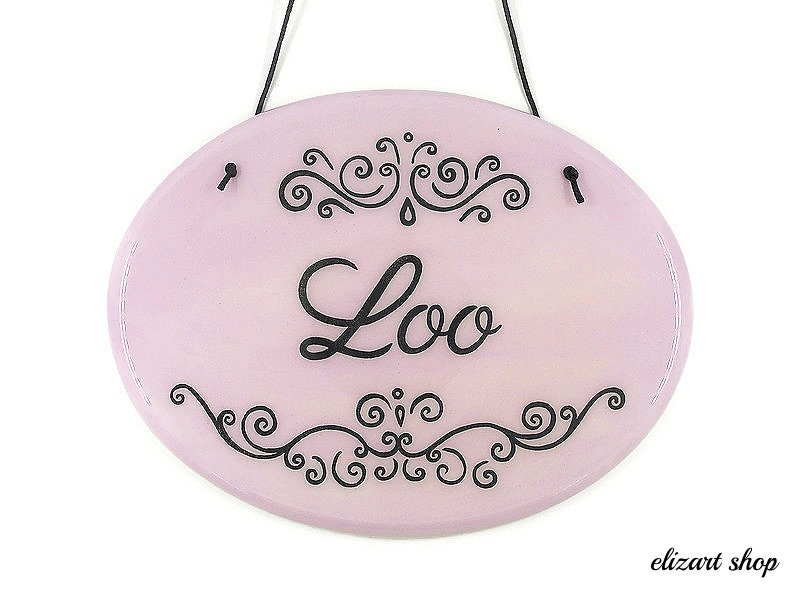 Loo Sign Toilet Sign Bathroom Sign Hanging Bath Sign | Etsy