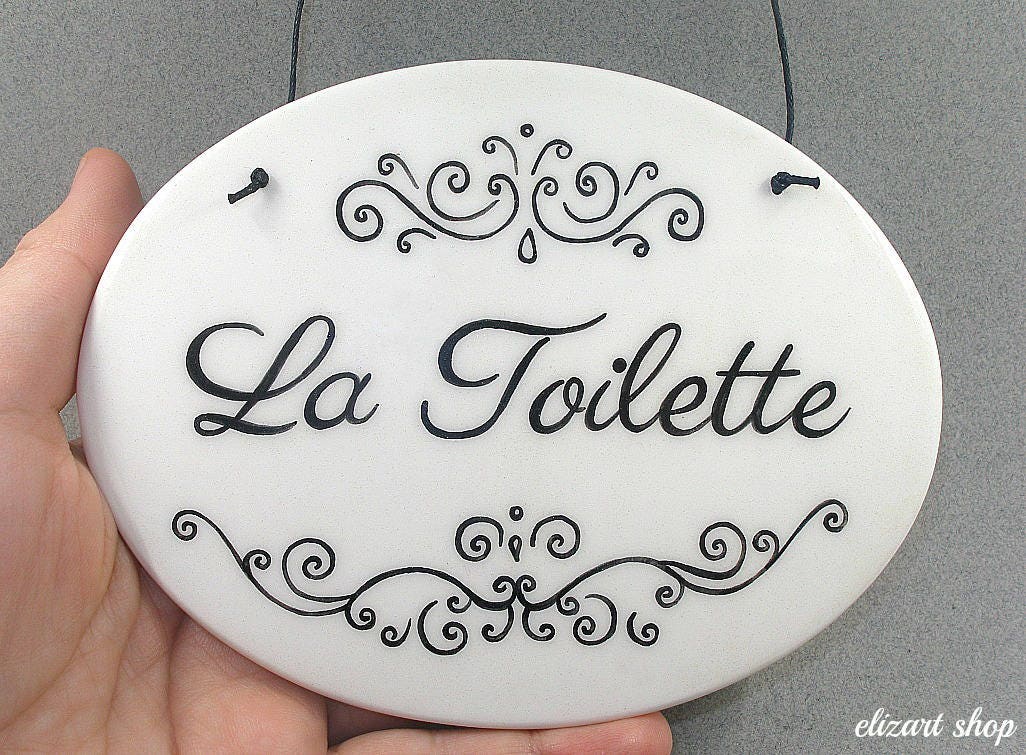 La Toilette sign toilet sign bathroom sign bath sign | Etsy