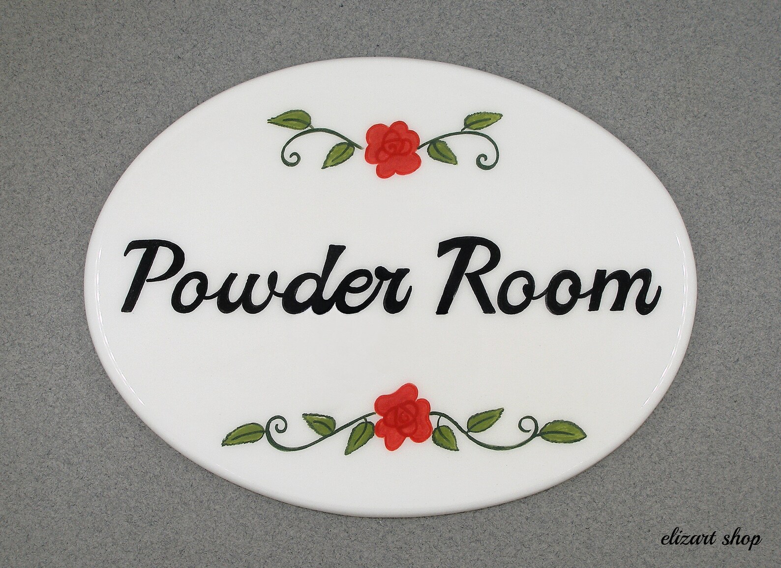 Powder Room Sign Hand Painted Sign Toilet Sign Hanging Bath - Etsy
