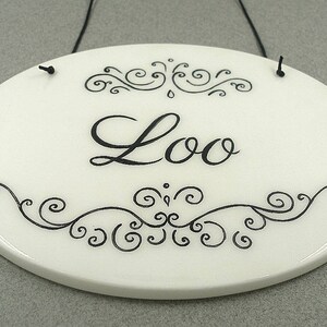 Loo Sign, Toilet Sign, Bathroom Sign, Hanging Bath Sign, Restroom Sign ...