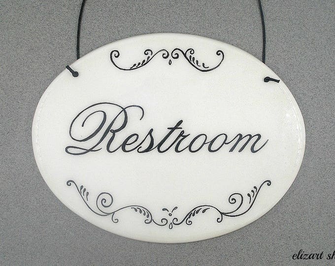 Restroom Sign, Bathroom Sign, Toilet Sign, Bath Sign, Restroom Door ...