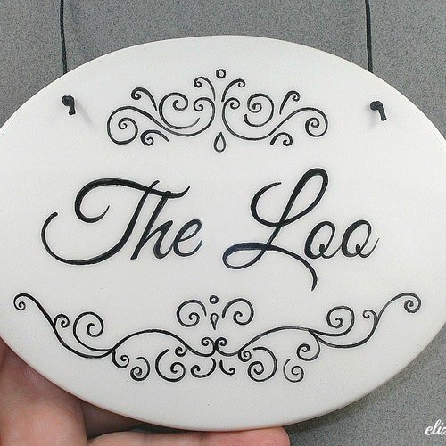 The Loo Sign Toilet Sign Bath Door Sign Bathroom Sign WC - Etsy