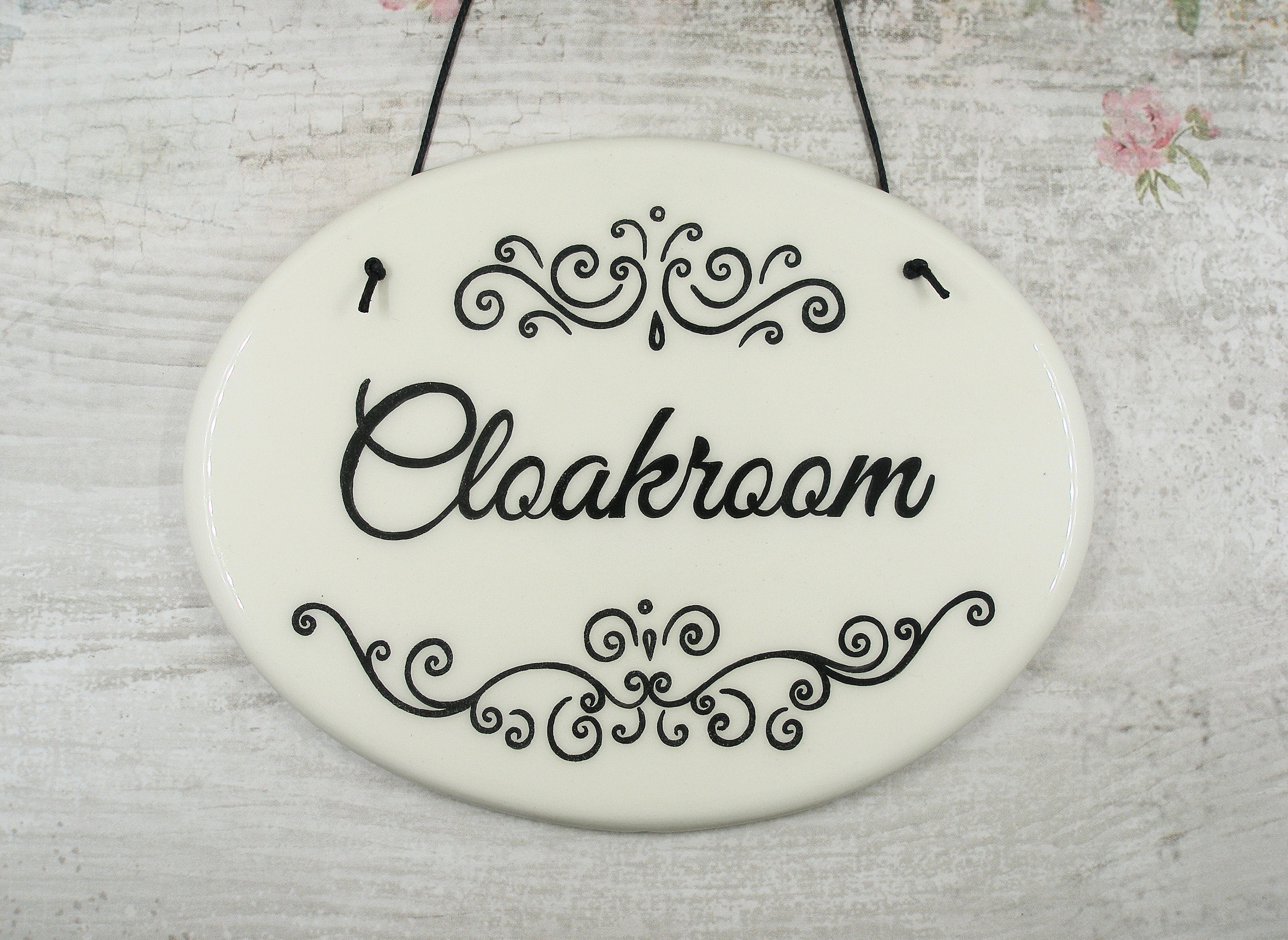 Cloakroom Sign, Dressing Room Sign, Closet Sign, Wardrobe Sign, Ceramic ...