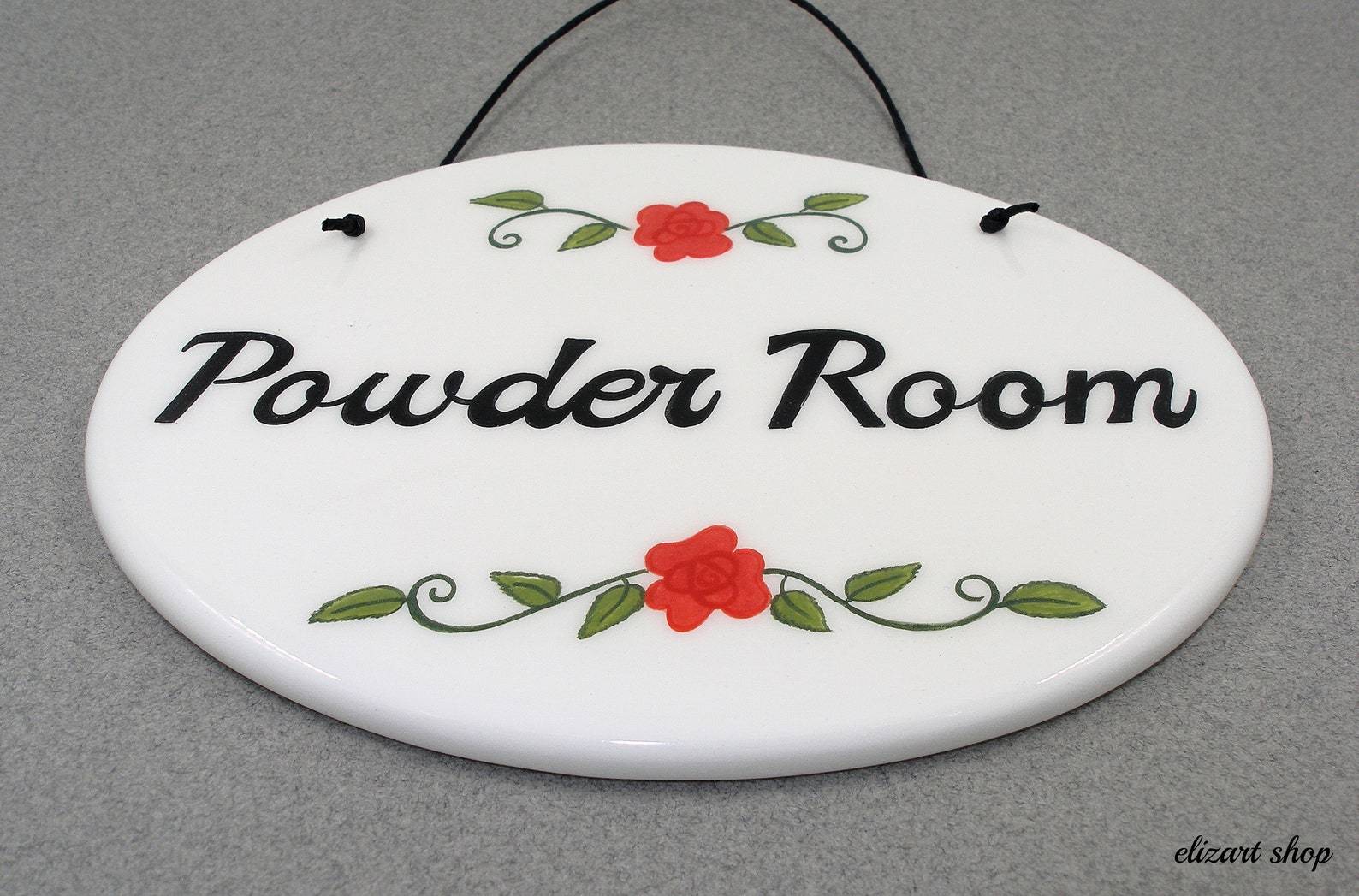 Powder Room Sign Hand Painted Sign Toilet Sign Hanging Bath - Etsy