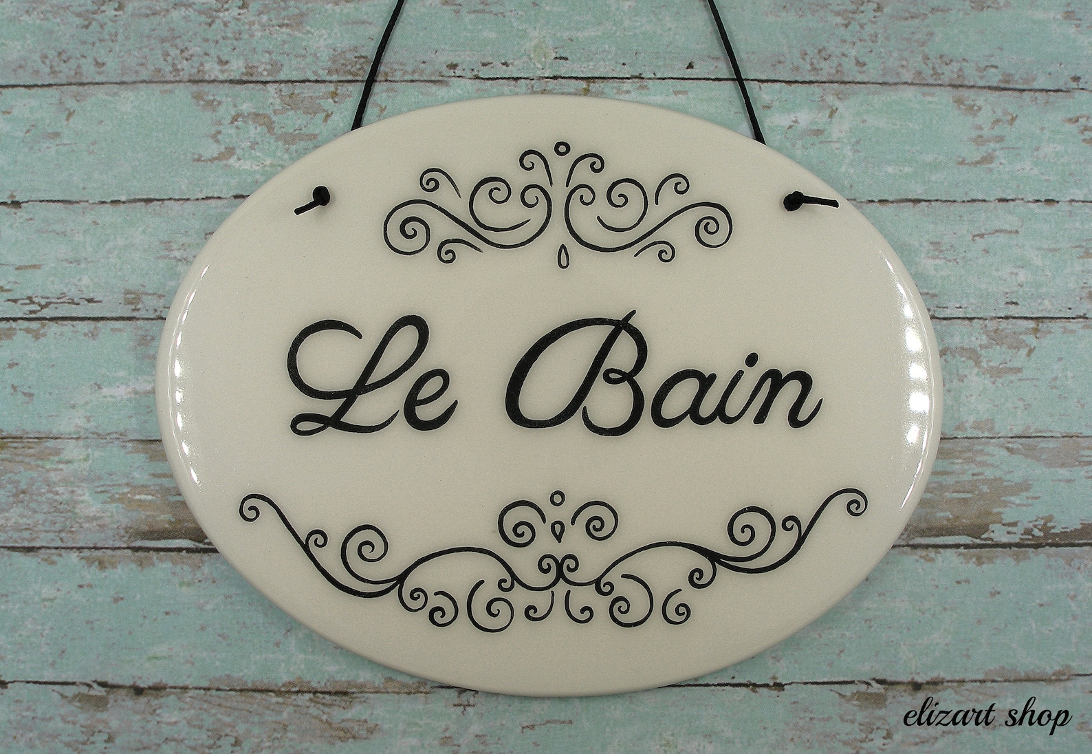 Le Bain Sign, French Bathroom Sign, Salle De Bain, La Toilette Sign ...