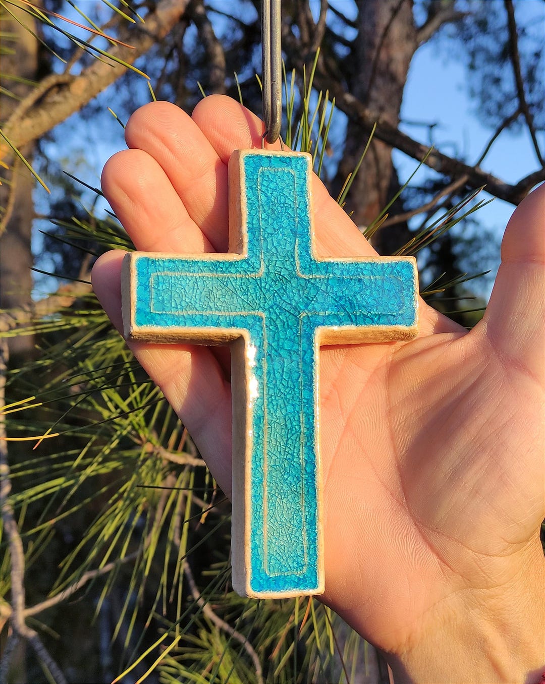 Ceramic Cross for Wall, Hanging Cross, Wall Crucifix, Religious Symbol ...