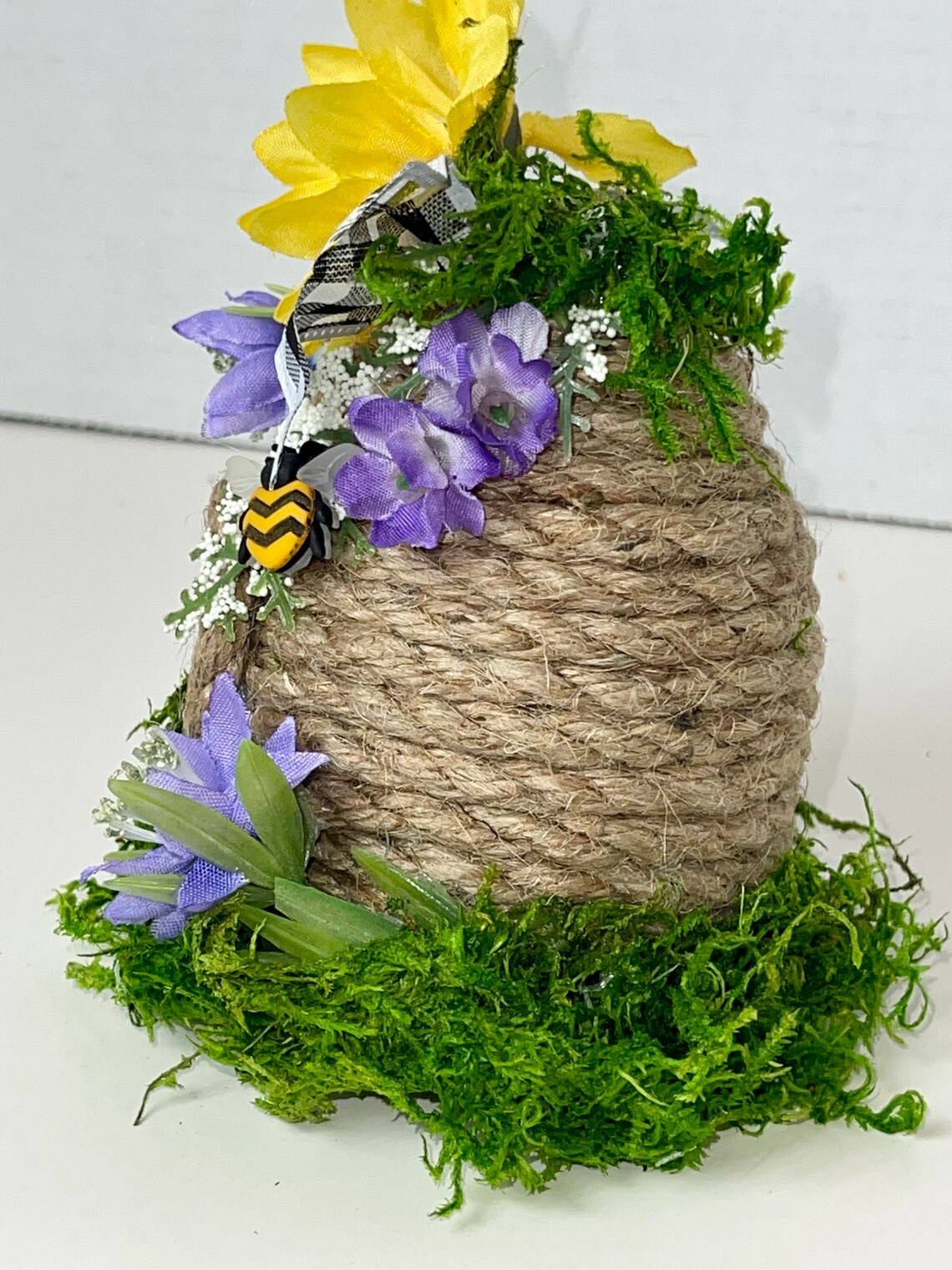 Mini Floral Bee Hive Skep, Bee Hive, Bee Lover Gifts, Gifts for Her ...