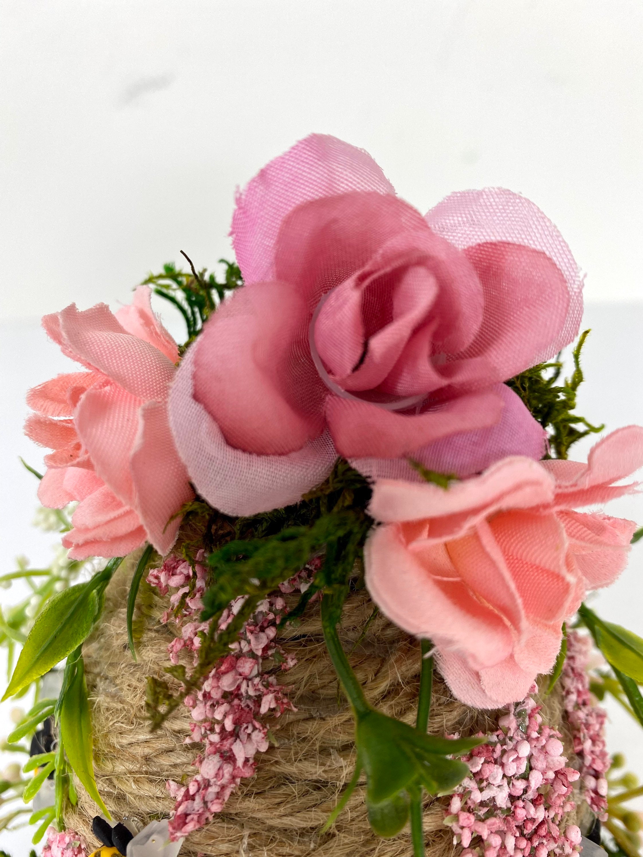 Tiered Tray Valentine Bee Hive Decor Mini Bee Hive Skep Bee - Etsy