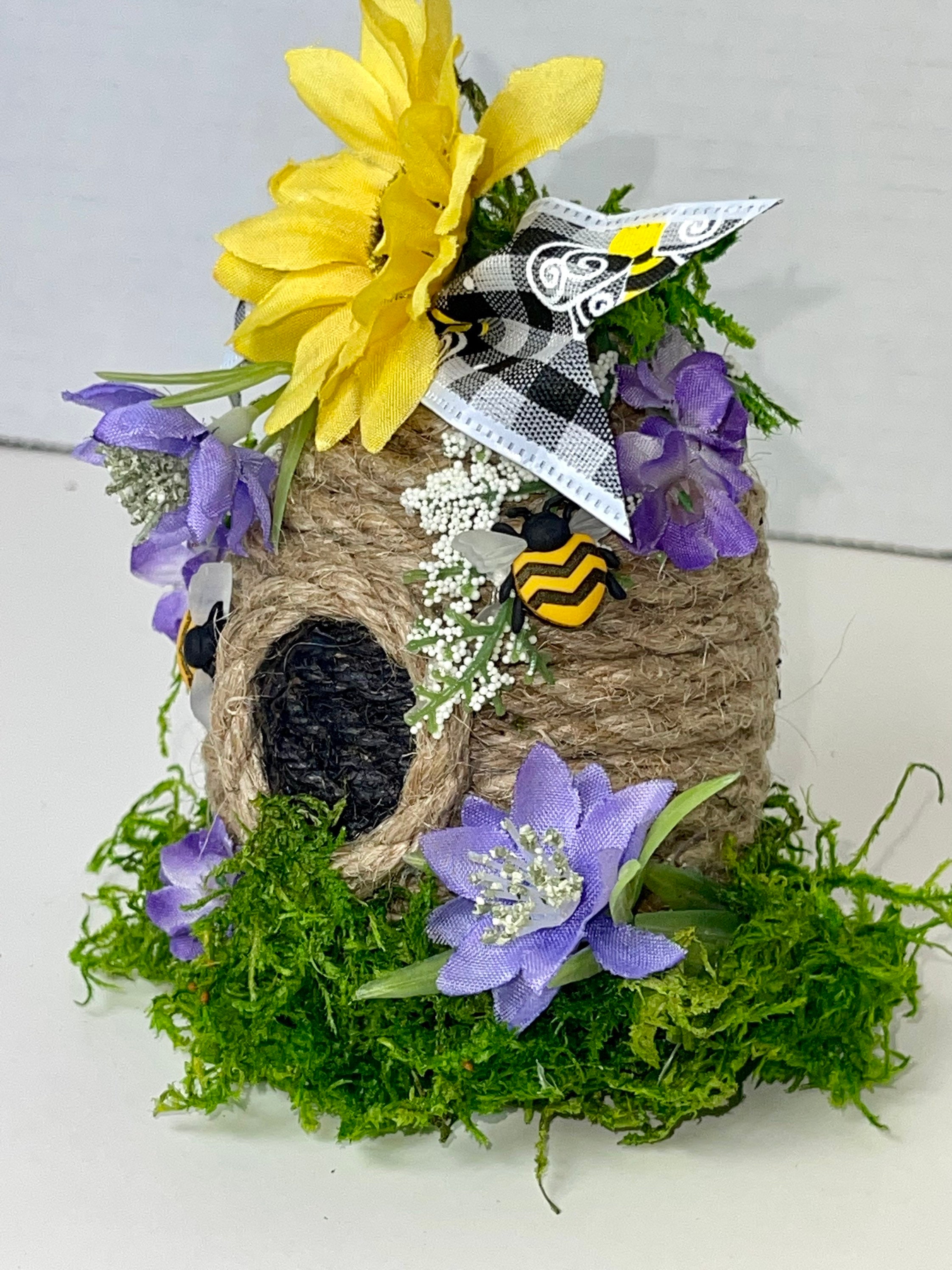 Mini Floral Bee Hive Skep Bee Hive Bee Lover Gifts Gifts - Etsy