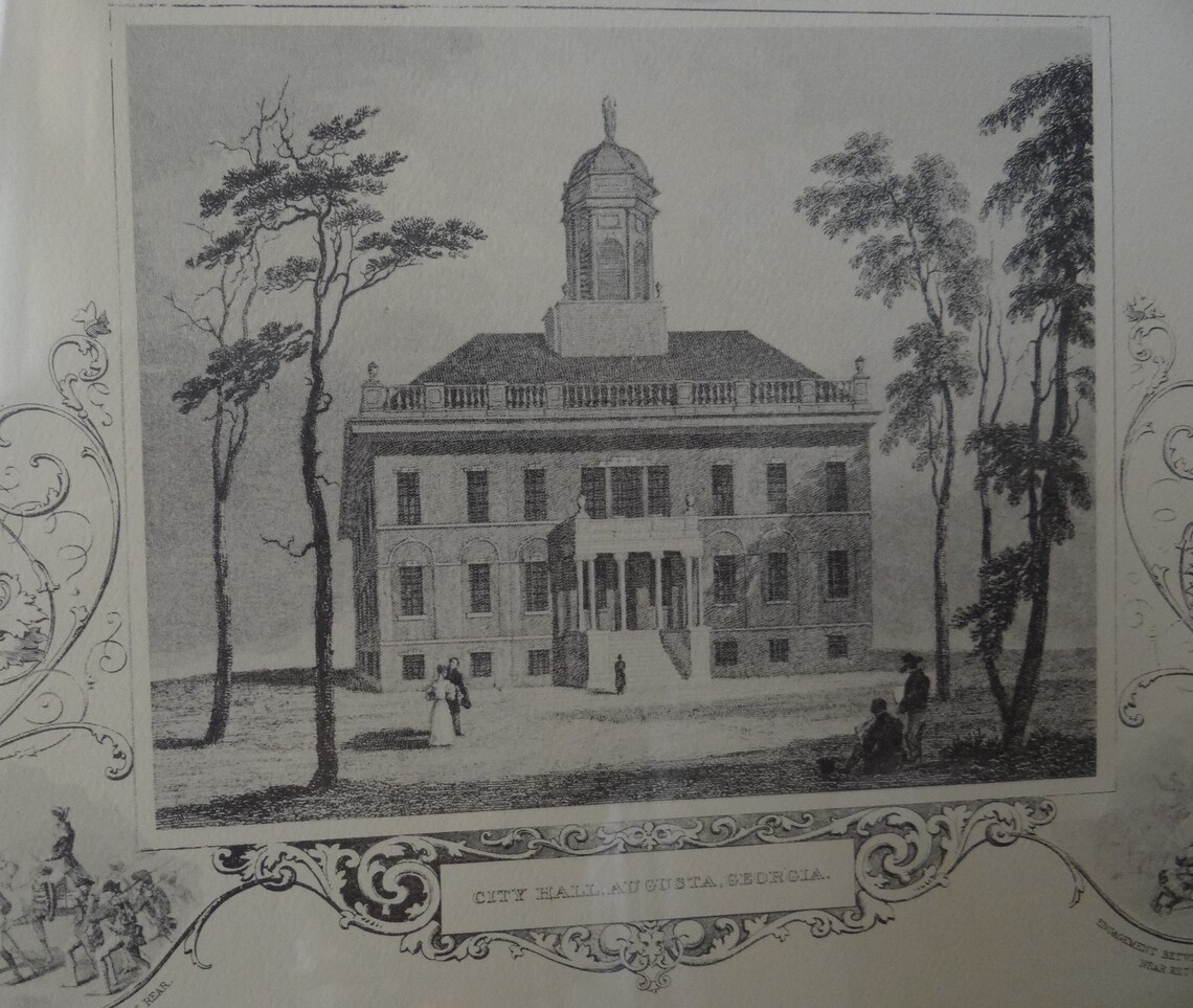 Augusta, Georgia City Hall, C, 1850 Reproduction Print - Etsy