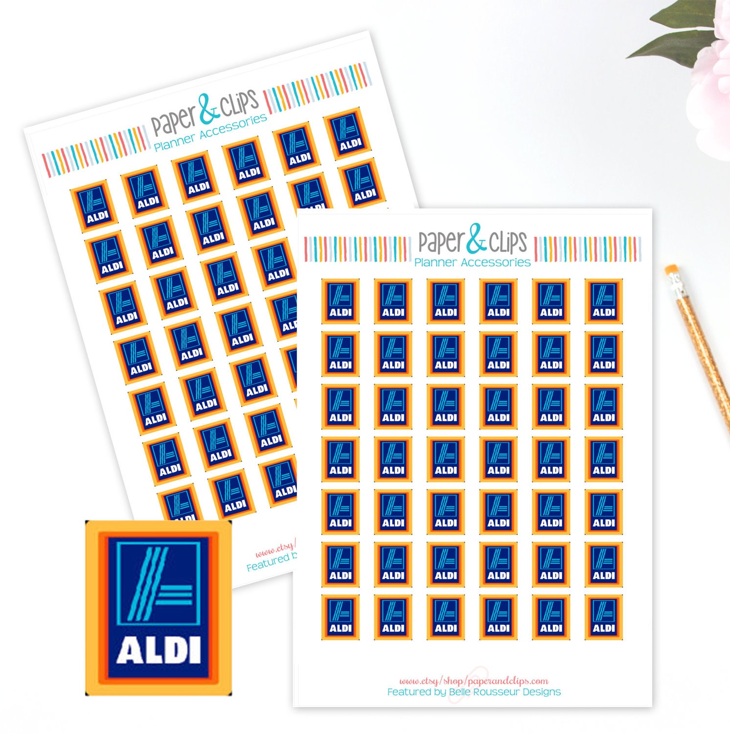 42 Aldi Shopping reminder stickers Grocery Planner Stickers | Etsy