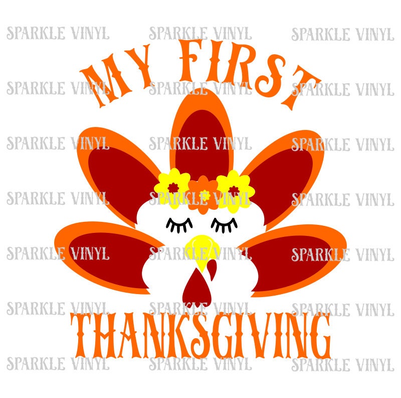 Thanksgiving SVG My First 1st Thanksgiving SVG DXF Eps and | Etsy