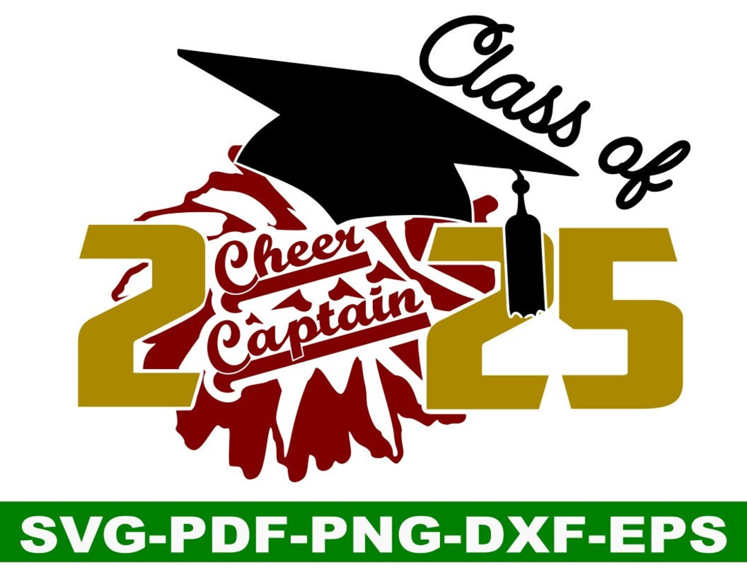 2025 Cheer Senior Captain Night Svg, Class of 2025 Svg, 2025 Cheer ...