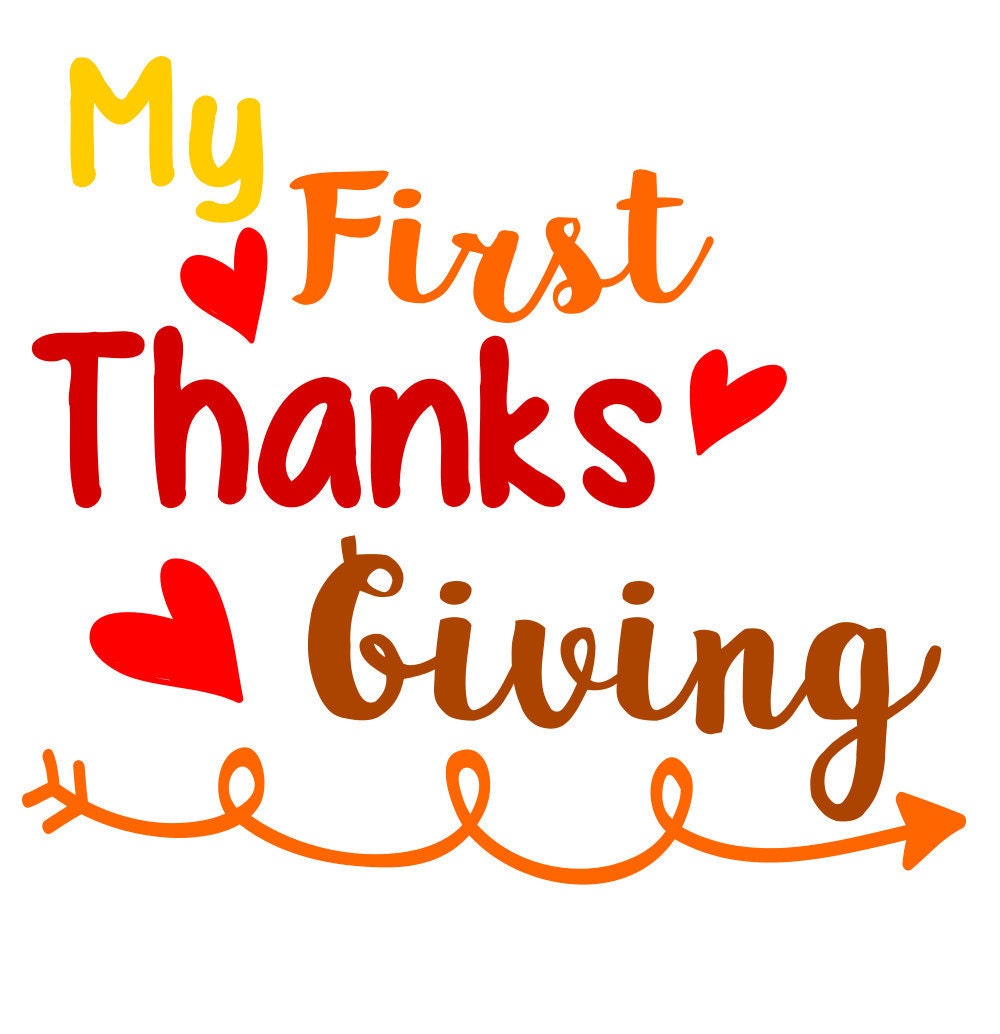 My First 1st Thanksgiving shirt SVG DXF eps and png Files for | Etsy