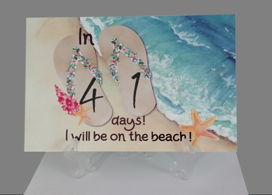 Beach Vacation Countdown Sublimation Graphic Design Download Png ...