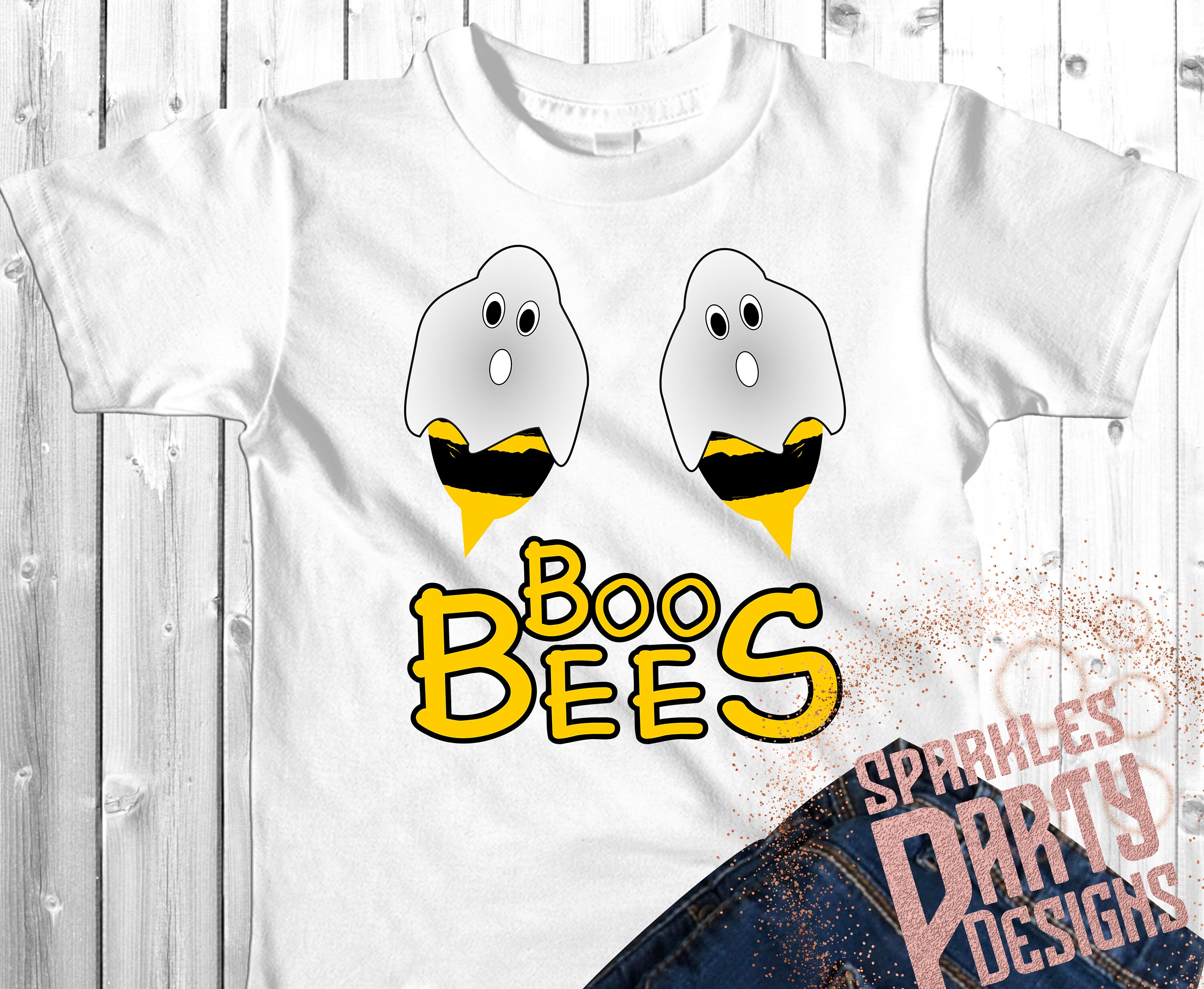 Boo Bees Halloween Funny Sublimation Graphics Designs | Etsy