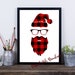 Santa Christmas Buffalo Plaid Sign Stencil Cut File Svg for Cricut or ...