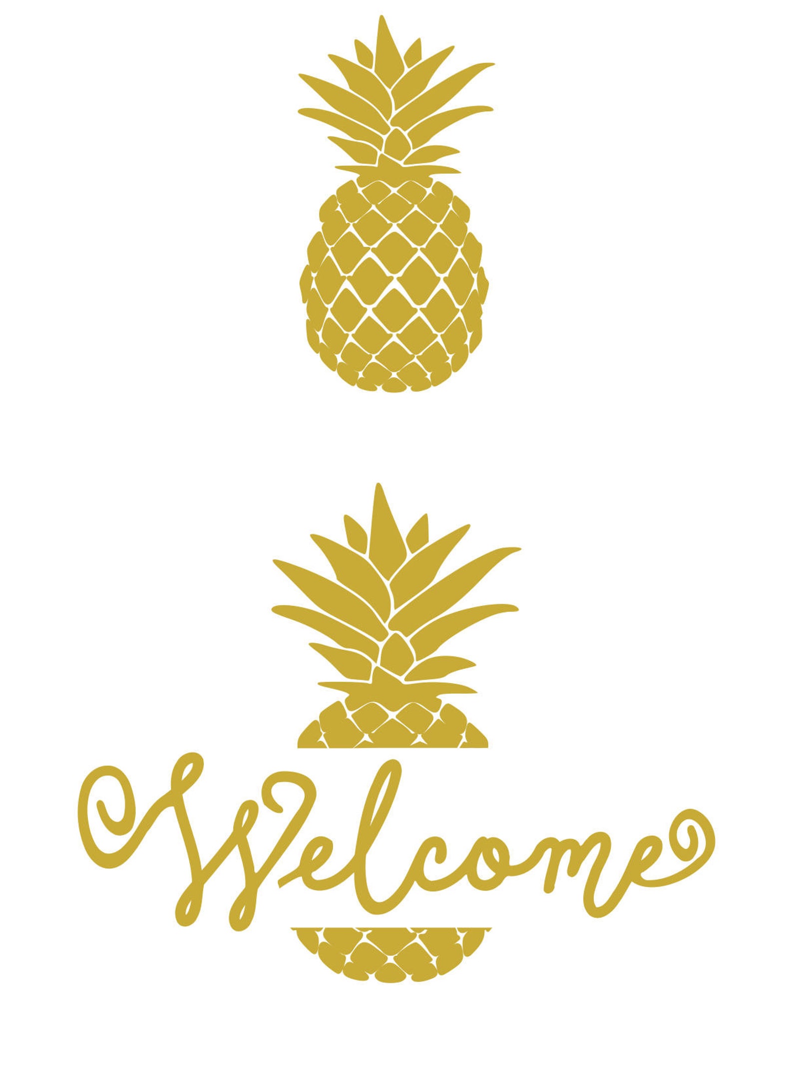 Welcome Pineapple Split Svg Cut Files Sublimation Graphics - Etsy