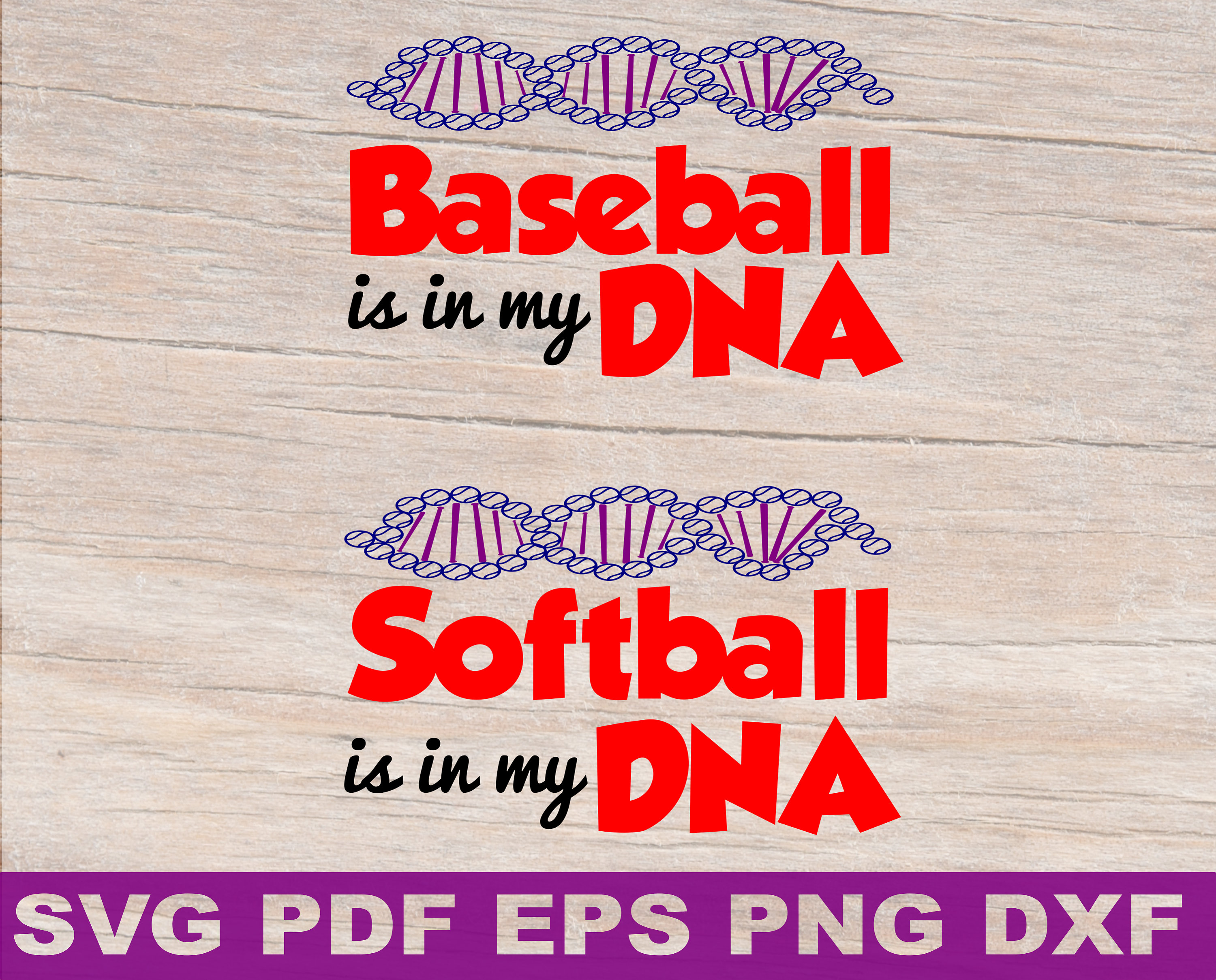 Dna svg in my dna svg in my dna baseball svg softball svg | Etsy