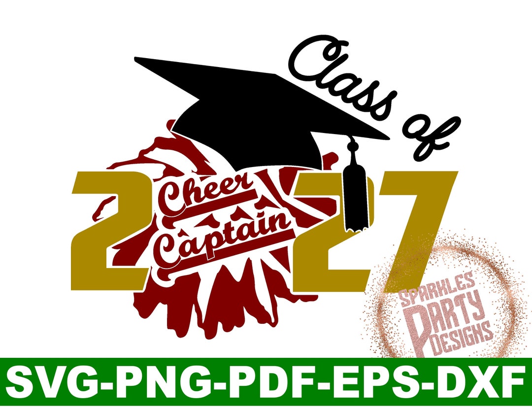 2027 Cheer Senior Captain Night Svg, Class of 2027 Svg, 2027 Cheer ...