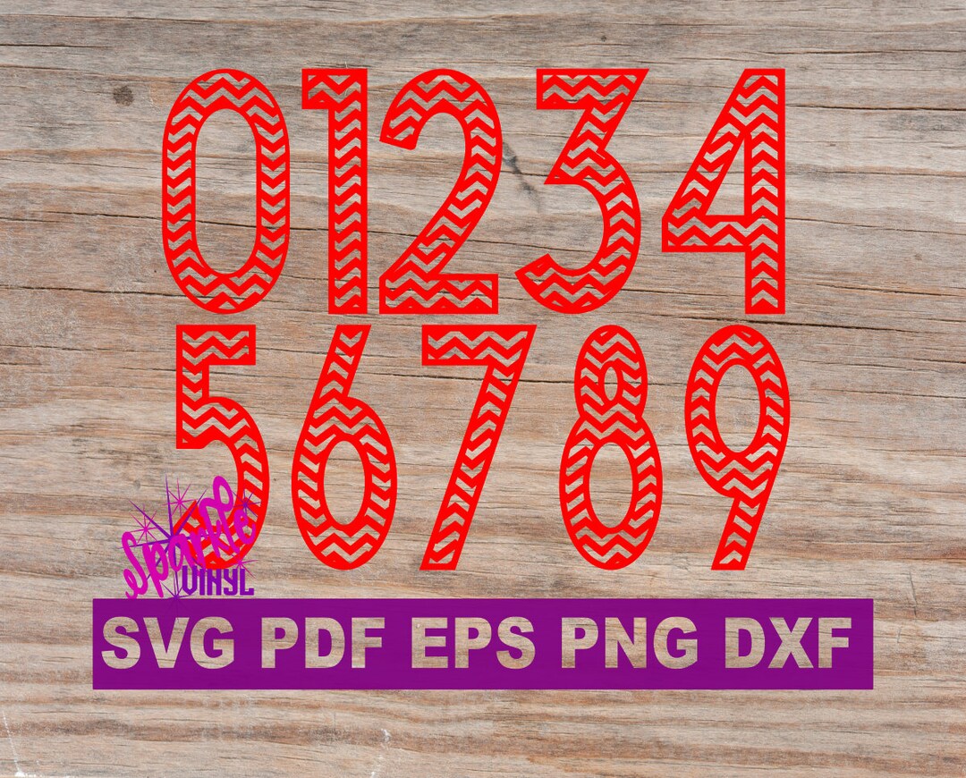 SVG Chevron Font Numbers Birthday Age Svg Files for Cricut or ...