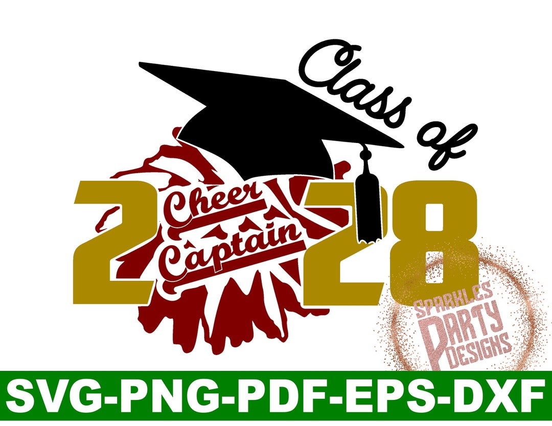 2028 Cheer Senior Captain Night Svg, Class of 2028 Svg, 2028 Cheer ...