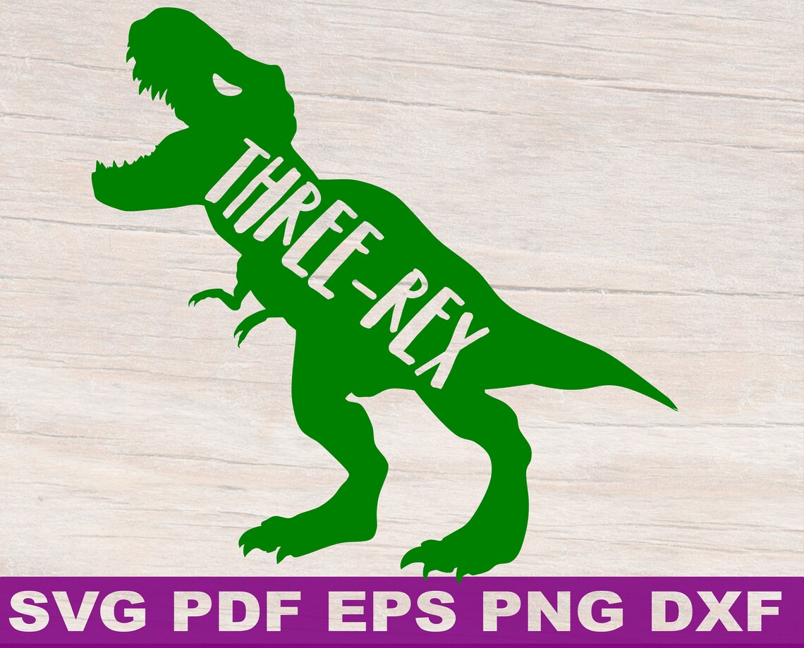 Three Rex Svg Three Rex Three Rex File Dinosaur Birthday - Etsy