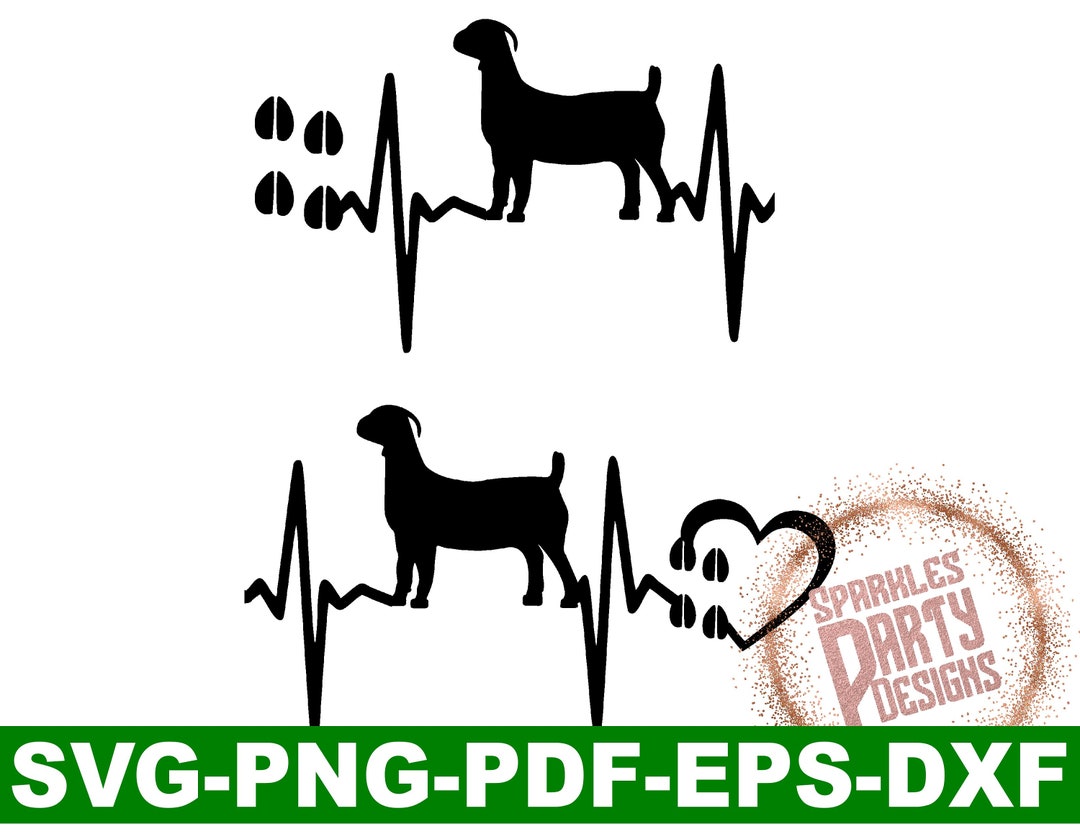 Show Goat SVG Files for Cricut Silhouette Show Meat Goat Heartbeat Hoof ...
