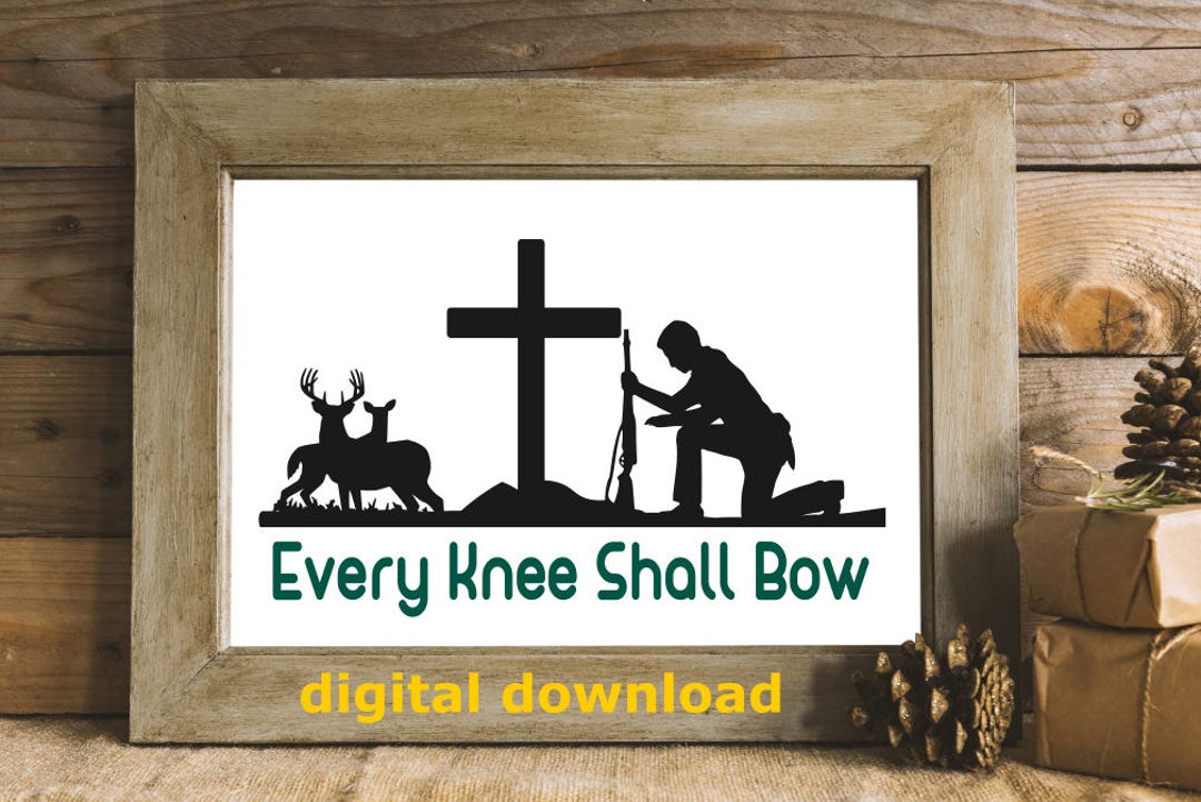 Hunter Praying at Cross, Hunter Svg, Prayer Svg, Cross, Svg Files, Dxf ...