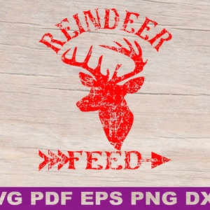 Reindeer Sign Svg, Reindeer Svg, Christmas Sign Svg, Christmas Reindeer ...