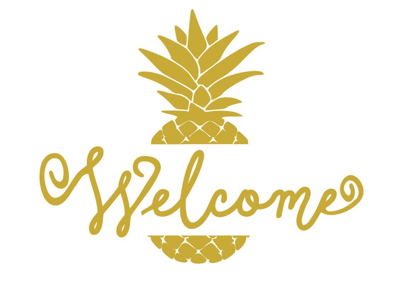 Welcome Pineapple Split Svg Cut Files Sublimation Graphics - Etsy Canada