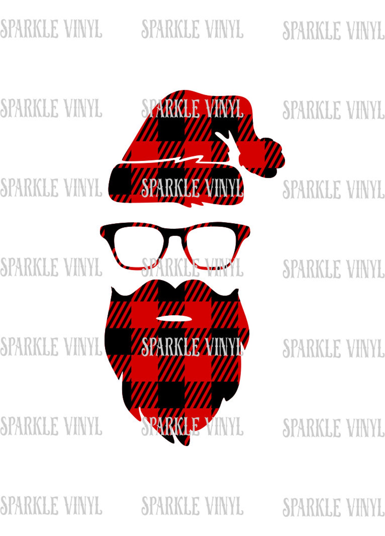 Santa Christmas Buffalo Plaid Sign Stencil Cut File Svg for Cricut or ...