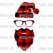 Santa Christmas Buffalo Plaid Sign Stencil Cut File Svg for Cricut or ...