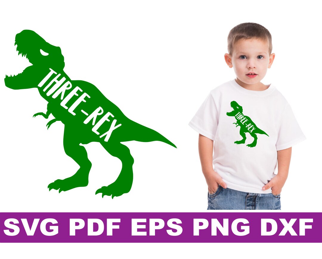 Three Rex Svg, Three Rex, Three Rex File, Dinosaur Birthday Svg ...
