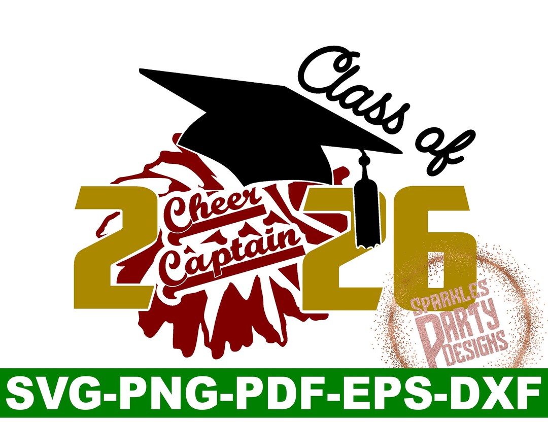 2026 Cheer Captain Senior Night SVG and PNG, Sublimation Graphics ...