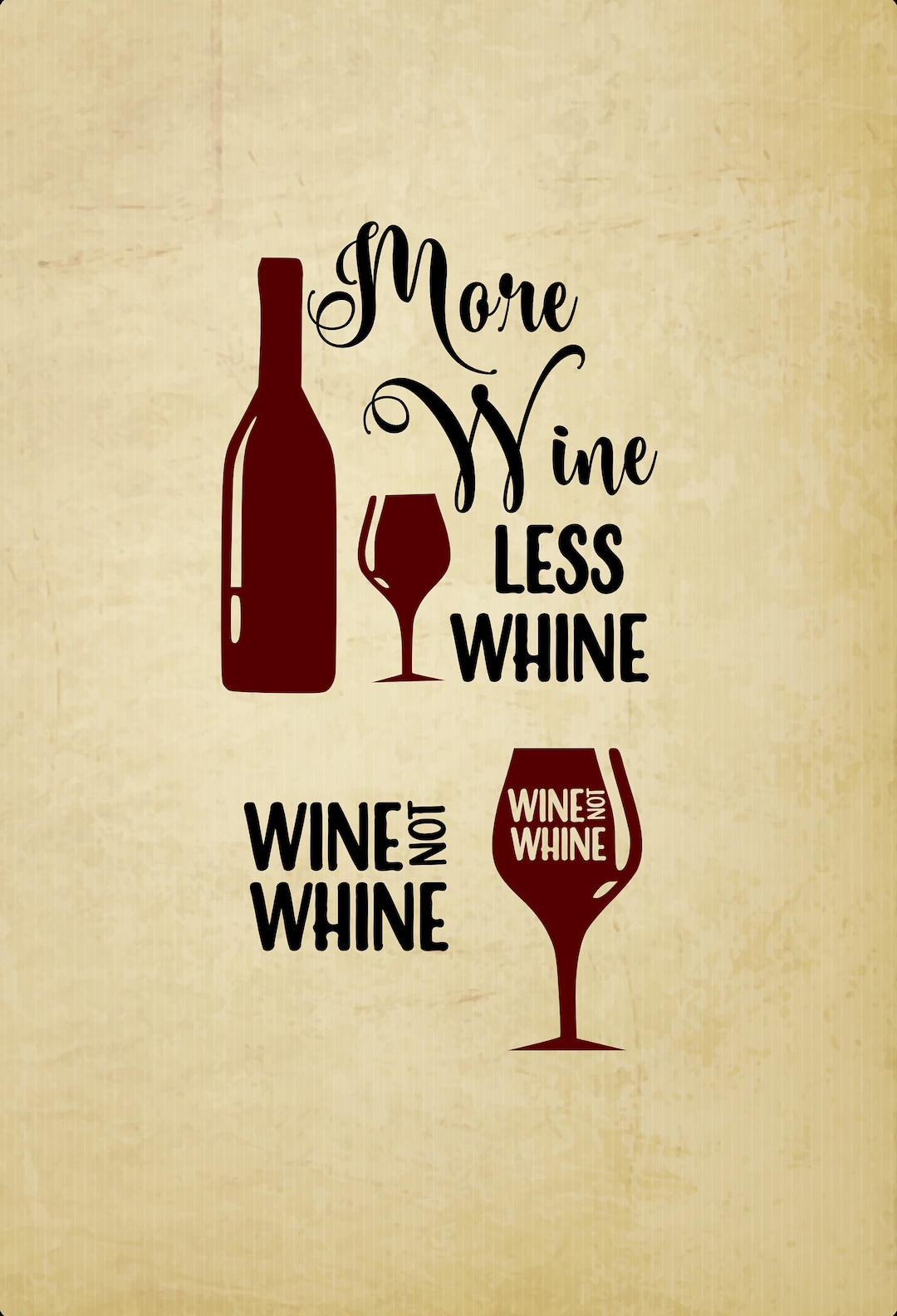 SVG, More Wine, Less Whine, Wine SVG, Commercial Use, Cricut, Whine ...