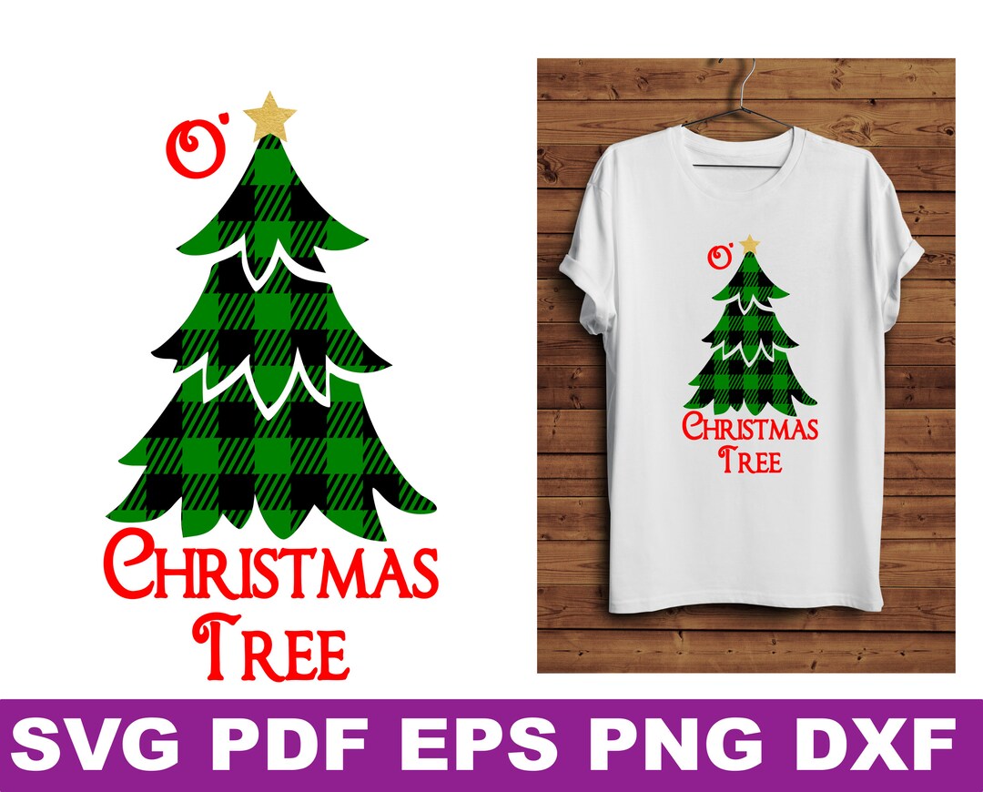 Christmas Tree SVG, Buffalo Plaid Christmas Tree Svg, Tree Svg, Svg ...