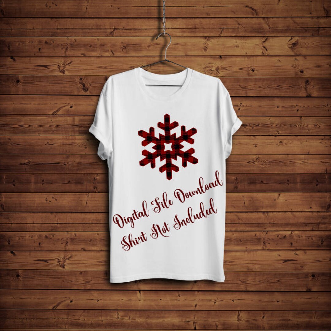 Svg Plaid Christmas Snowflake Shirt Svg Svg Cutting Files for - Etsy