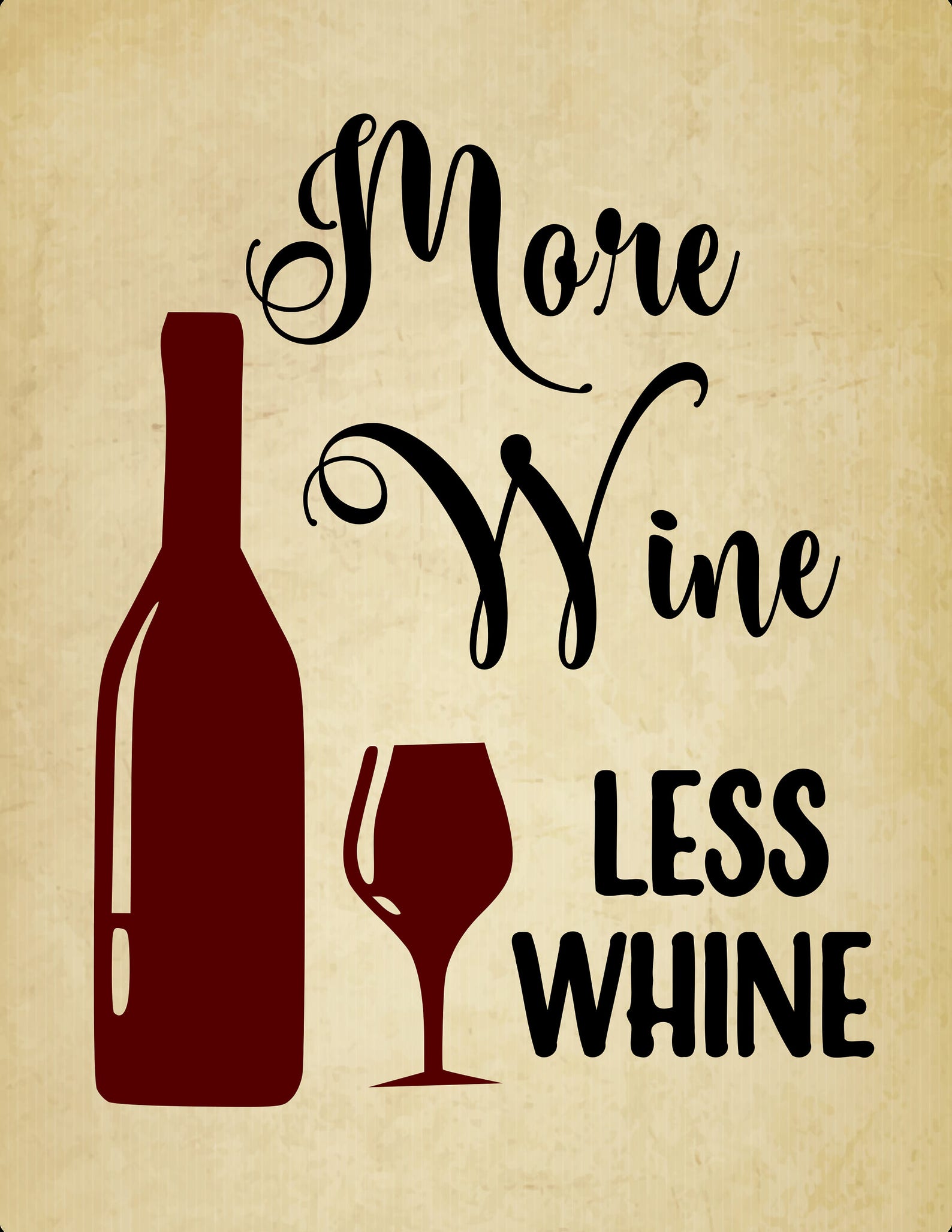SVG, More Wine, Less Whine, Wine SVG, kommerzielle Nutzung, Cricut ...